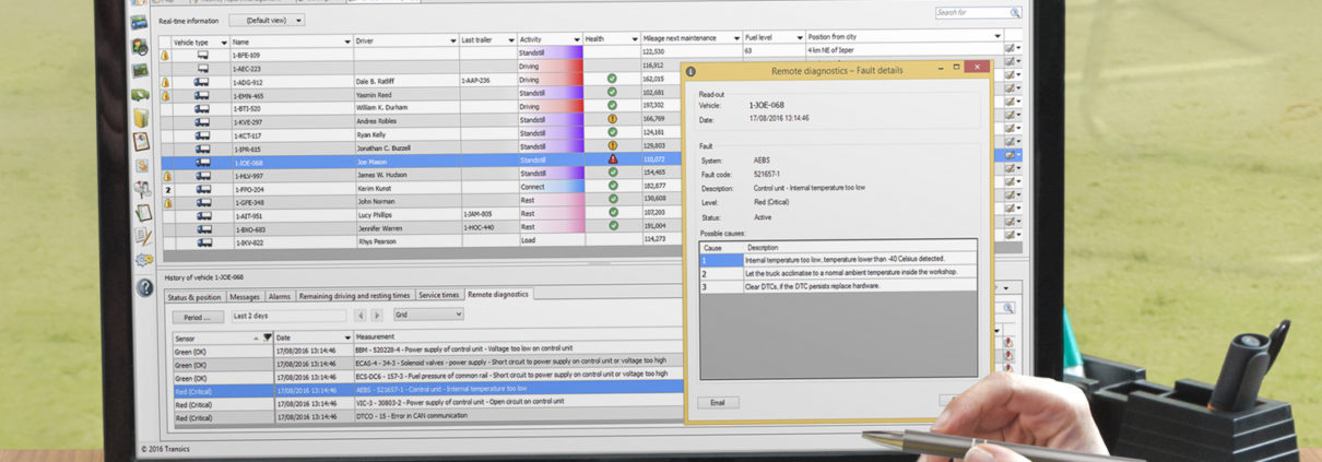 Transics introduceert monitoring via Remote Diagnostics • TTM.nl