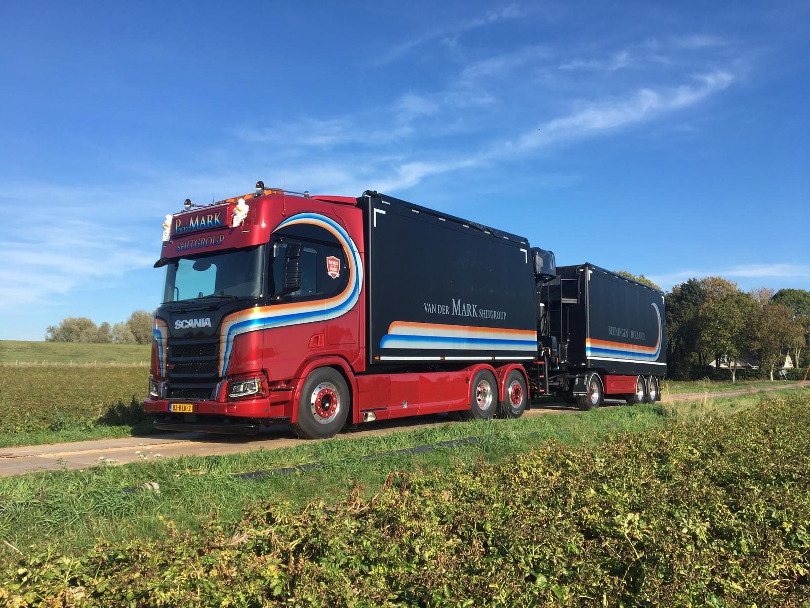 Vette shit: Scania R520 XT met V8 voor Van der Mark • TTM.nl